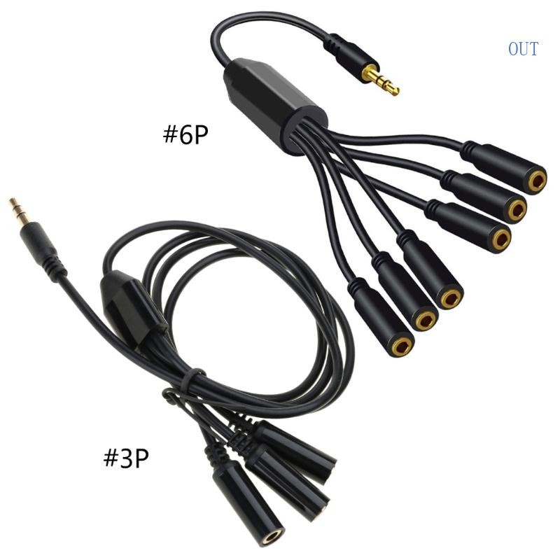 OUT Headphone Splitter 3 5mm Splitter 1 Male To 3 6 Female Headphone ...