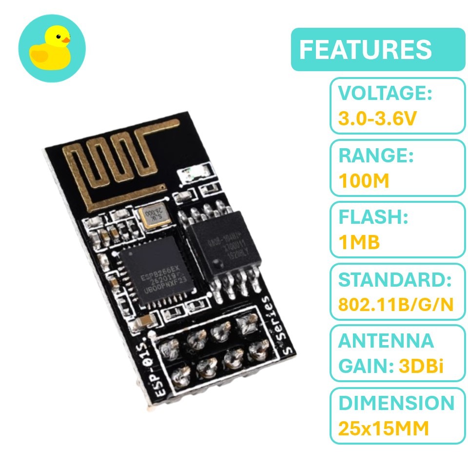 ESP-01S ESP8266 WiFi Module | Shopee Philippines