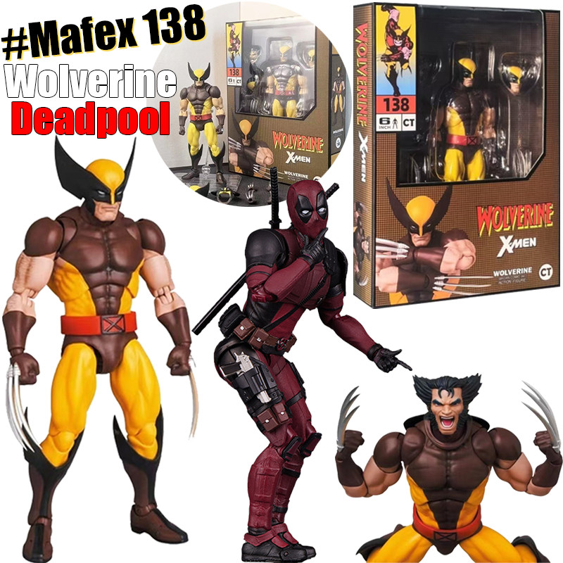 New Ct Wolverine Brown Comic Mafex 138 X-Men Action Figure Deadpool VS ...