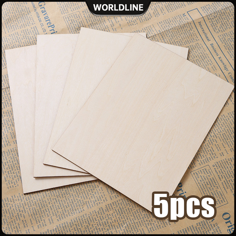 WLPH 5pcs 2mm A4 DIY Balsa Wood Sheets Wooden Plate 200x300x2mm For ...