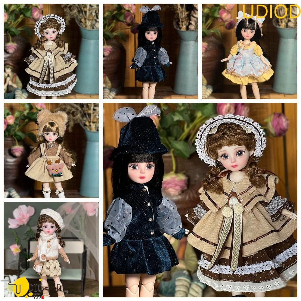 UDIOD 1 Set 30cm Bjd Doll with Clothes, 1/6 SD Attractive Eyes Princess ...