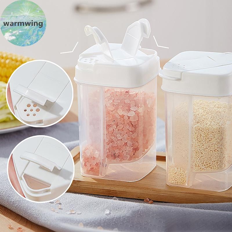 Warmwing Coffee Sugar Storage Bottle Salt Pepper Shaker Transparent Spice Dispenser Camping ...