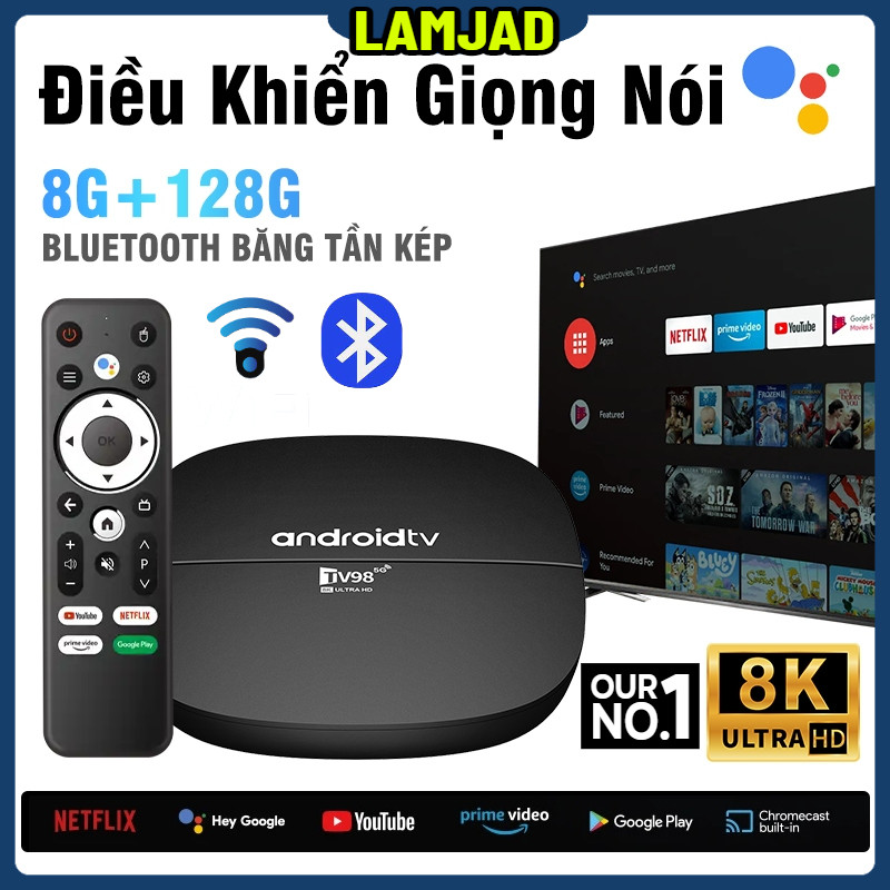 Android TV Box TV98 Supports Vietnamese Voice Control Wifi 4G Bluetooth ...