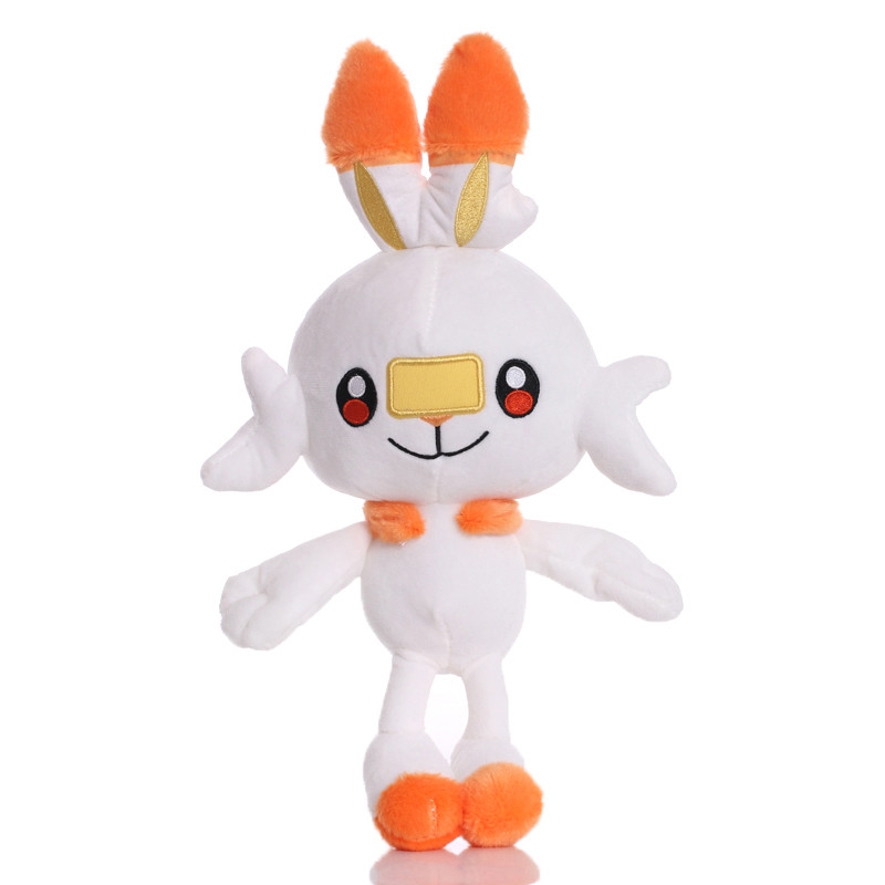 35cm Anime Pokemon Scorbunny Plush Toys Doll Kawaii Rabbit Scorbunny ...