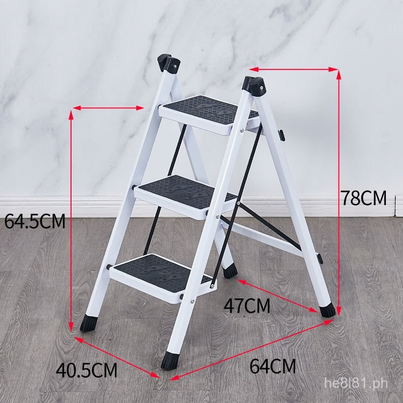 Household Ladder Small Three-Step Ladder Trestle Ladder Folding Stair ...
