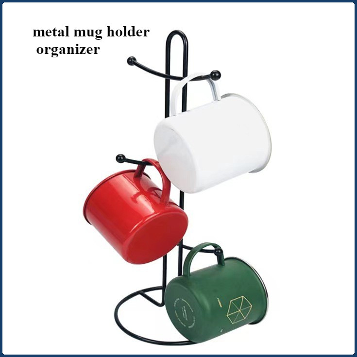 Metal Mug Holder Organizer Kitchen Countertops Modern Storage Cup ...