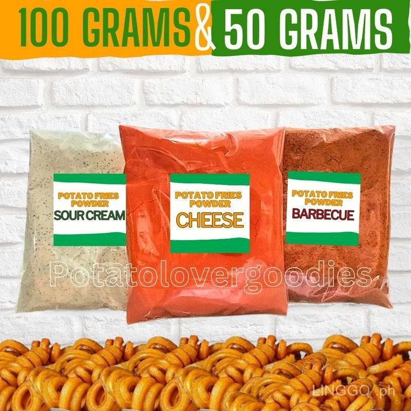 Potato Fries Cheese Powder | Cheese | Barbecue | Sourcream 100 grams ...