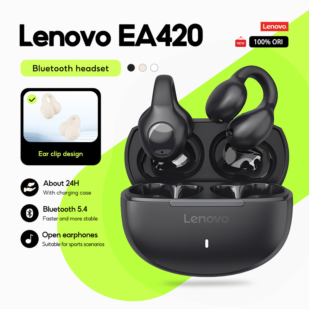 Lenovo Earbuds EA420 Bluetooth Wireless Earbuds TWS U-shaped Ear Clip ...
