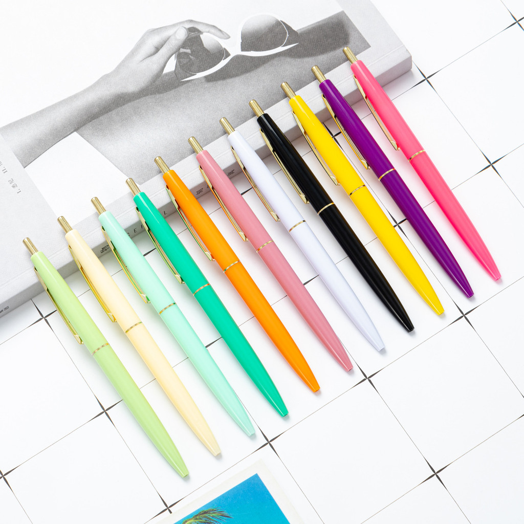 1 piece, press multi-color ballpoint pen, black 1mm pen core, signature ...