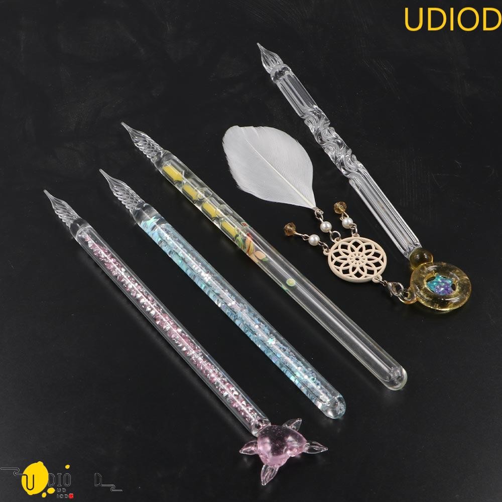 UDIOD Glass Pen Antique Calligraphy Fountain Pens Filling Ink Pen ...