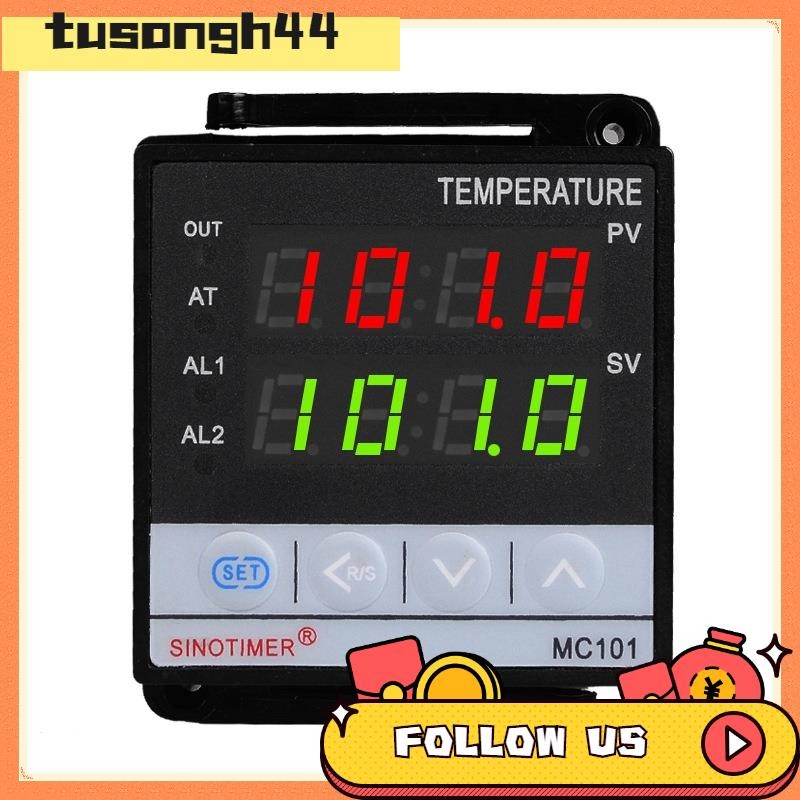 MC101 Digital Display PID Temperature Controller Celsius/Fahrenheit Modes Sensor Input ...