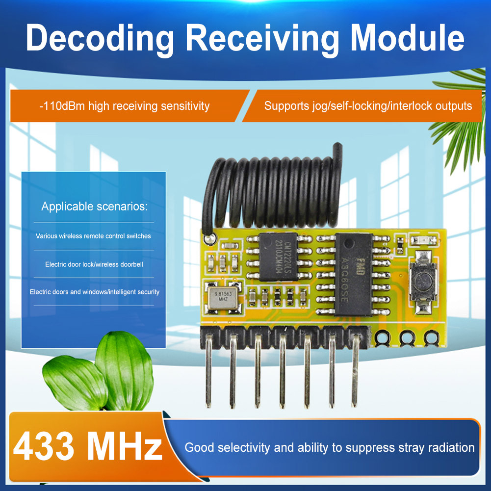 315Mhz/433Mhz Superheterodyne Receiver Black 1527 Learning Code Decoder Module # [superecho.ph ...