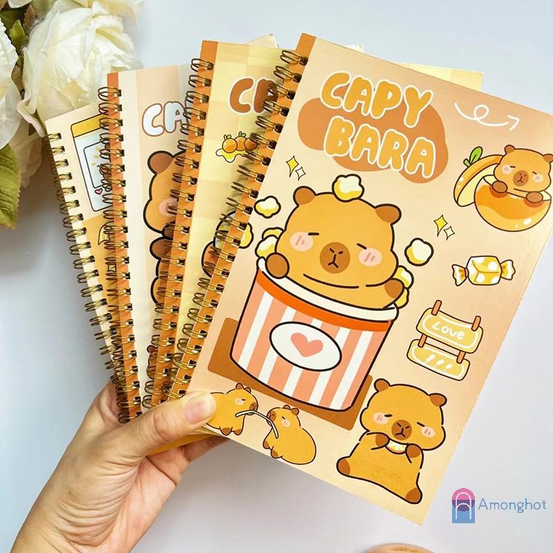 Amonghot> Cute Capybara A5 Coil Notebook Exercise Book Notepad Diary ...