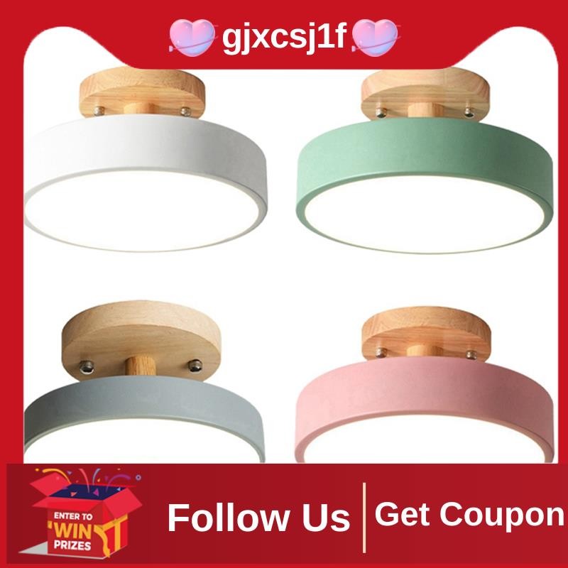 [gjxcsj1f] Ceiling Lights Modern LED Nordic Wood Lighting Fixture ...