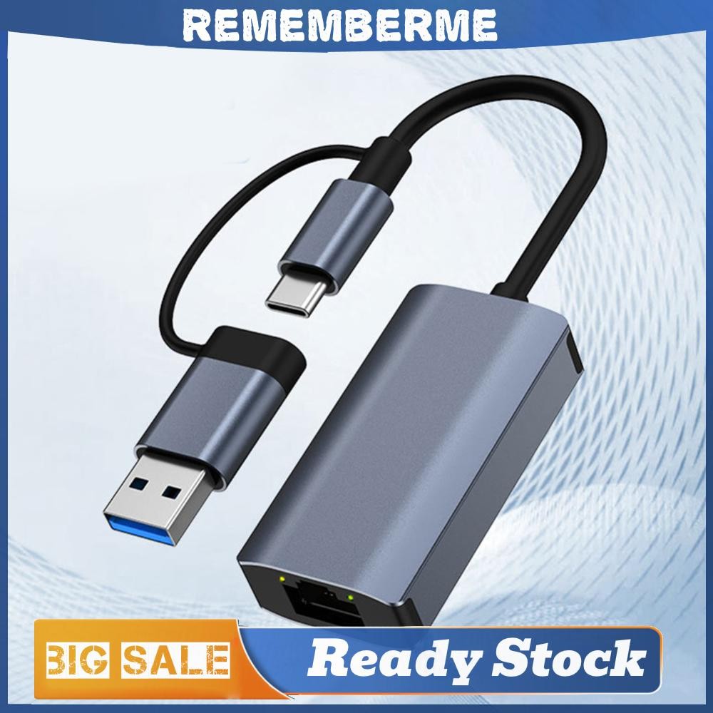 USB C/USB 3.0 Ethernet Converter Adapter Free Drive for Computer Laptop ...