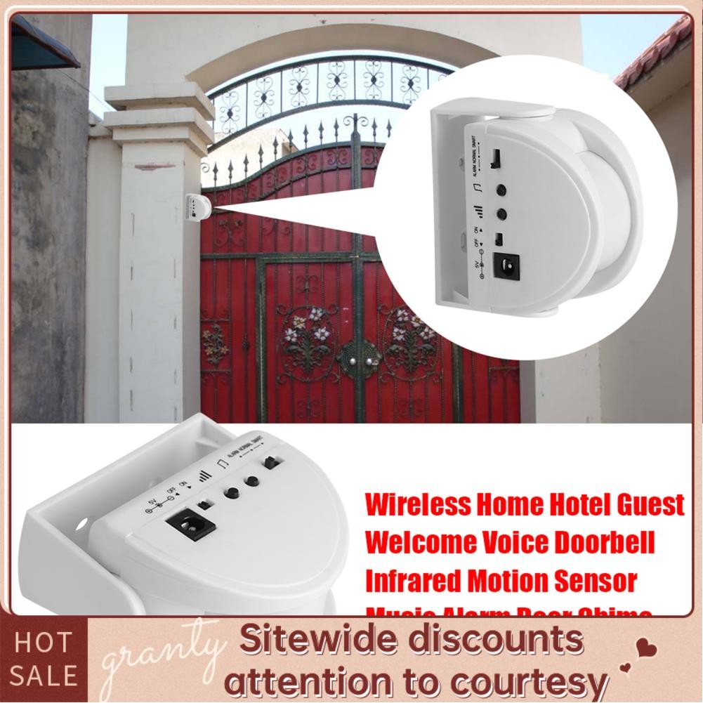 Granty Doorbell Plastic 32 Different Sounds Home Motion Detector Volume ...