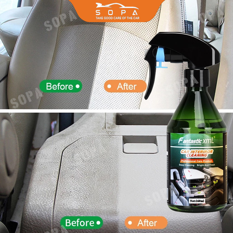 Car Interior Cleaner Foam Cleaner Spray MultiFunctional Cleaner Polishing Leather Detergent ...