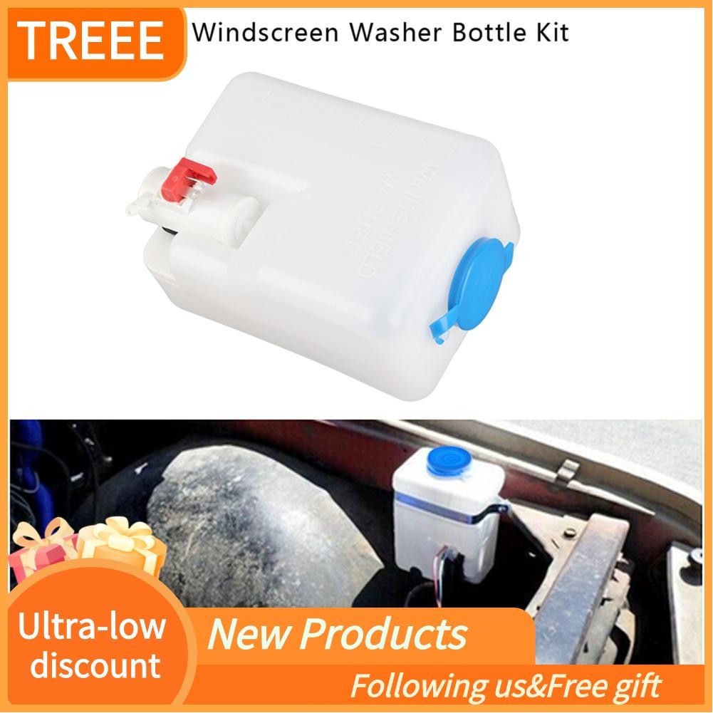 Treee 12V 1.2LTR Universal Windscreen Washer Bottle With Mounting ...