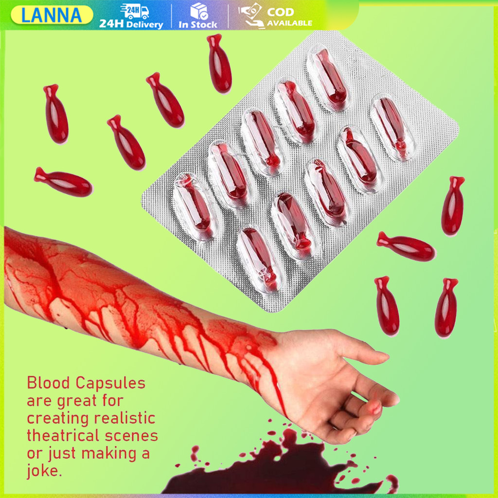 The Shop Is In Thailand Fake Blood Capsule Shape 10 Tablets For Makeup ...