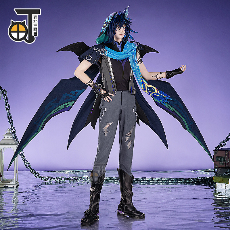 Sanmachi Genshin Impact COS server Ororon Male bat suit cosplay anime ...