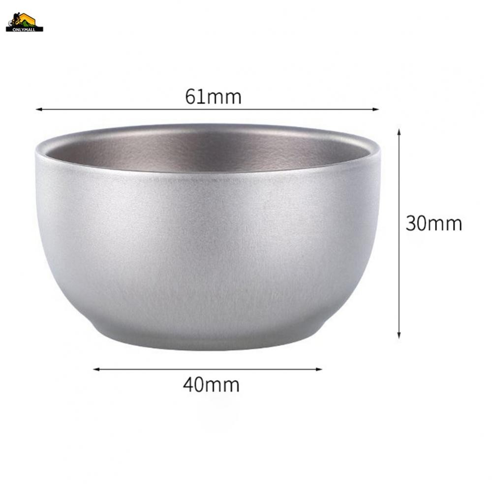 Titanium 45ml Tea Cup with Double Layer Design for Outdoor Enthusiasts ...