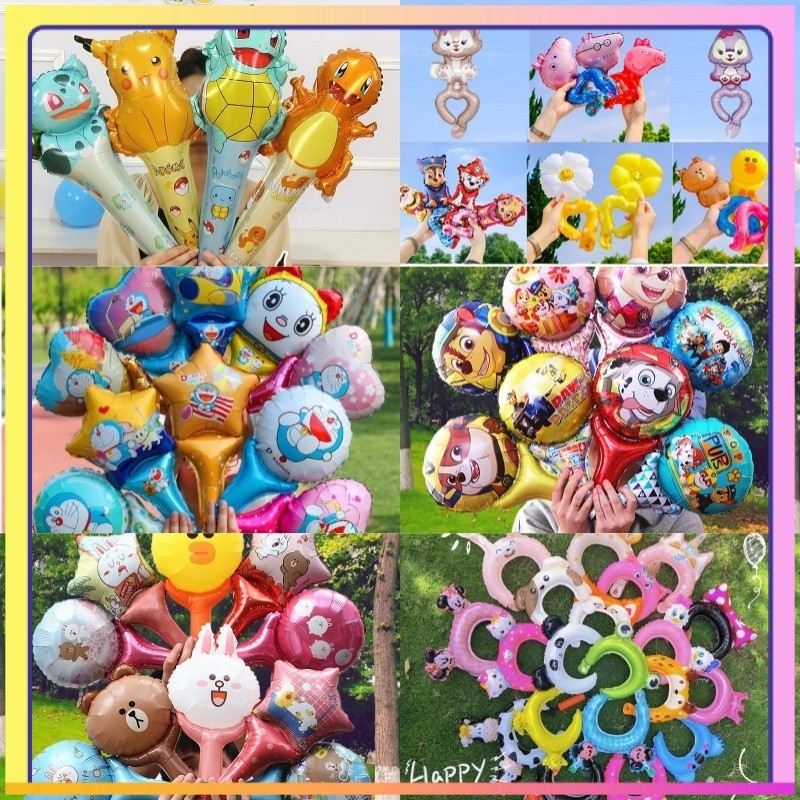 [Ready Stock] Theme Mixed Balloons Paws Team Pepe Pig Ultraman Kuromi ...