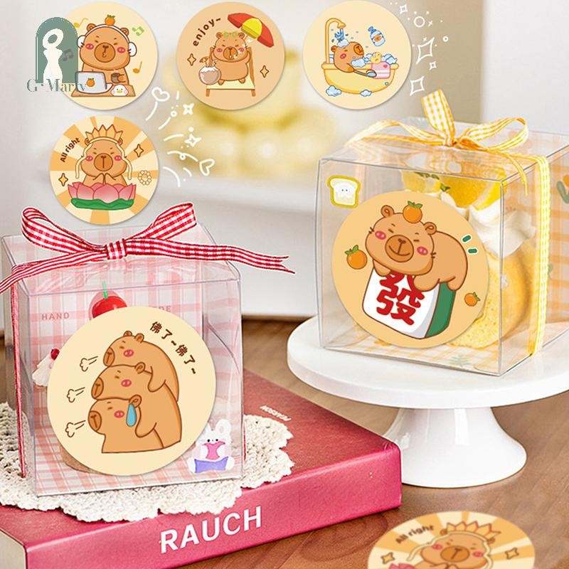 GMARTY 500pcs/Roll Cute Capybara Sticker Labels Sealing Sticker ...