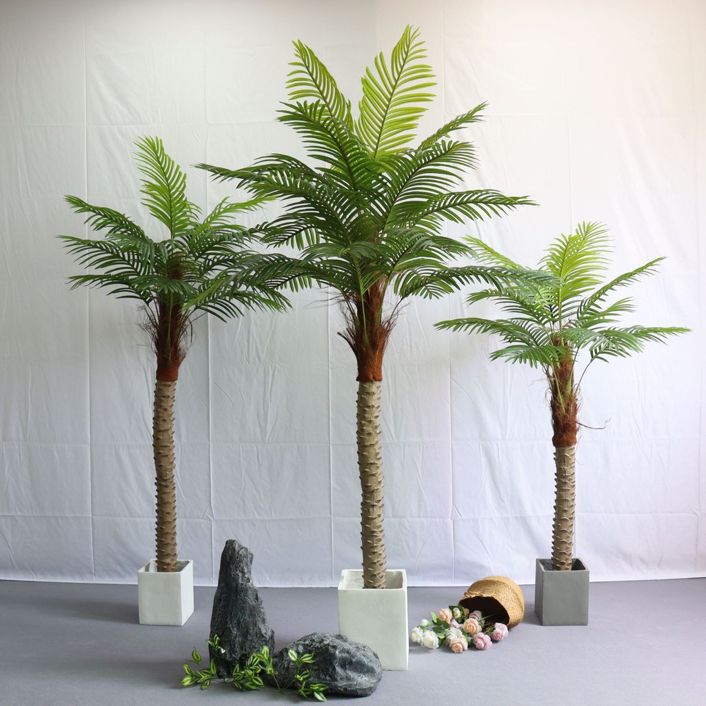 Imitation Coconut Tree Fake Coconut Potted Tropical Plants Indoor and ...