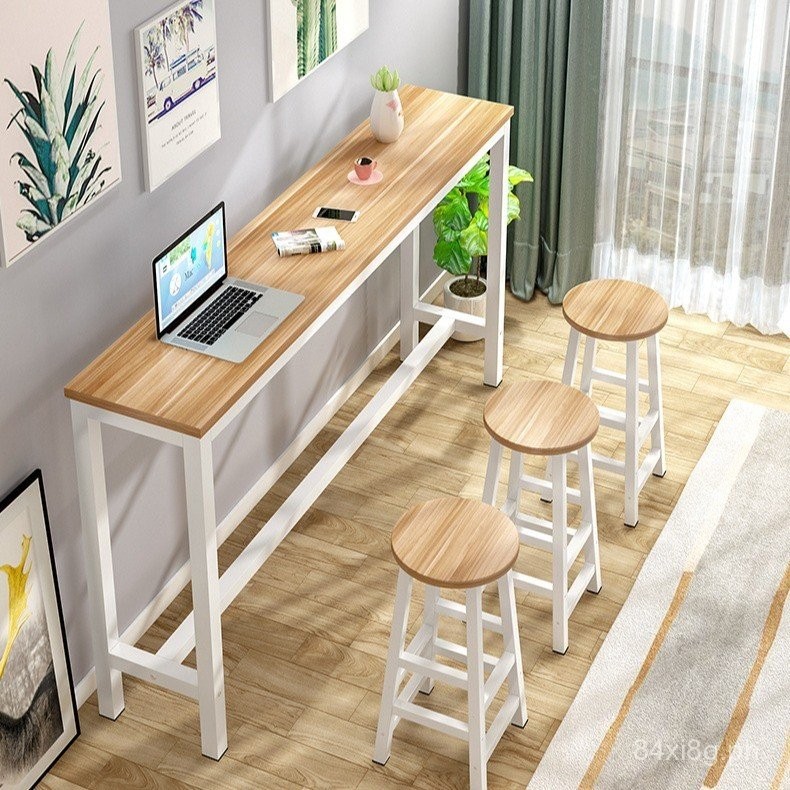 Commercial Wall Simple Narrow Bar Counter Household Long Table Milk Tea ...