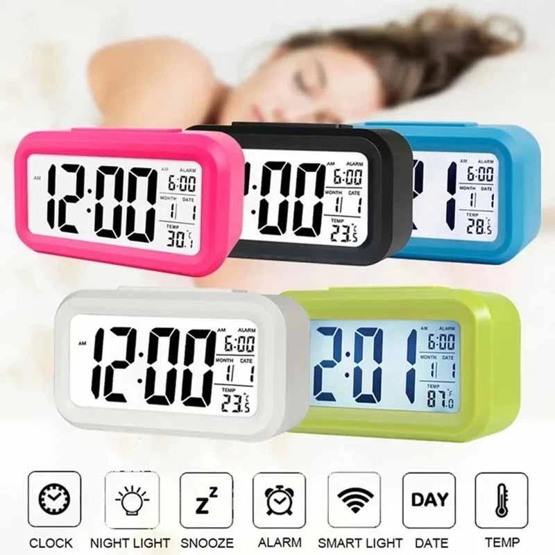 COD Mini Digital Backlight LED Display Table Alarm Clock Snooze ...