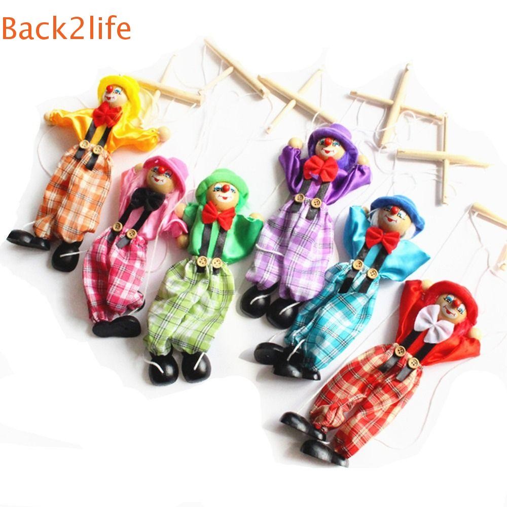 BACK2LIFE Pull String Puppet Funny Handmade Wooden Joint Activity ...