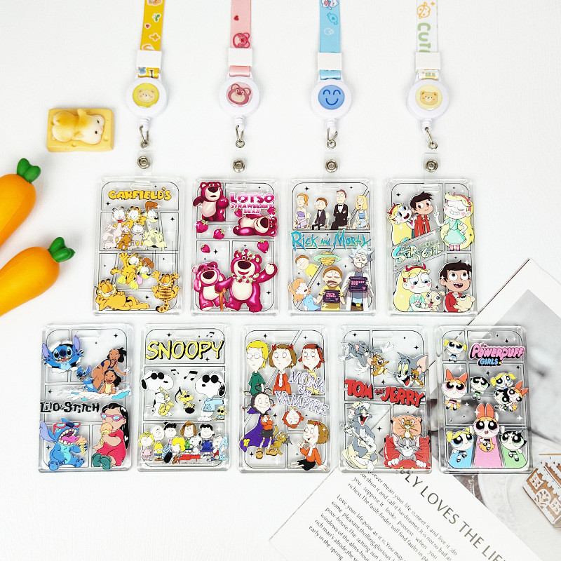Anime Design Double Sided Id Holder Transparent Card Holder for Bus and ...