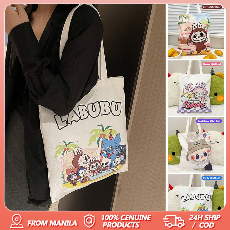 Labubu Crossbody Bag Tote Handbag Canvas Textured Tote Bag Single ...