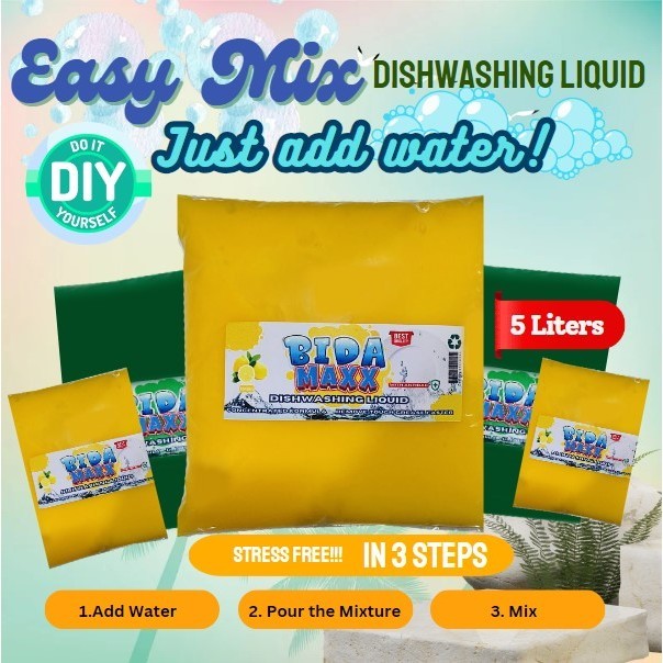 BIDA MAXX DIY EASY MIX 5 10 15 LITERS YIELD DISHWASHING LIQUID ...