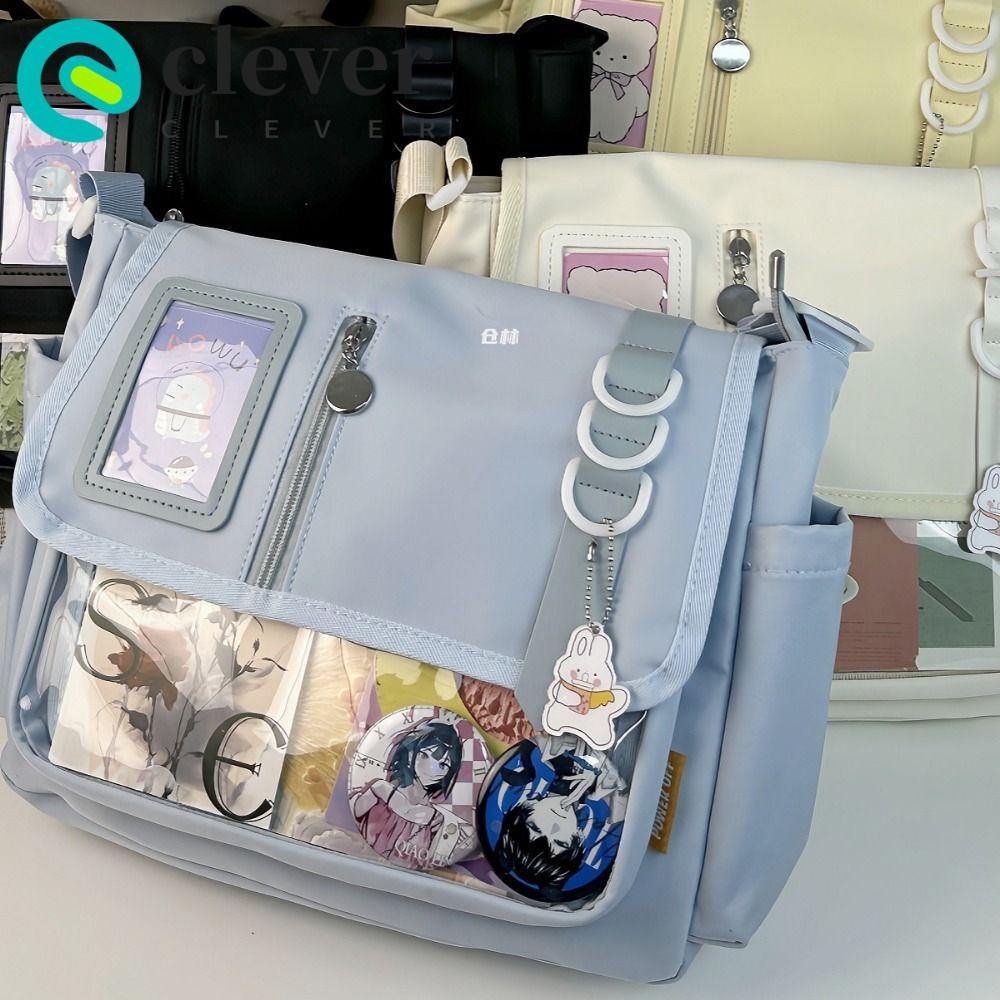 CLEVER Transparent Crossbody Bag, Lightweight Waterproof JK Ita Bag ...