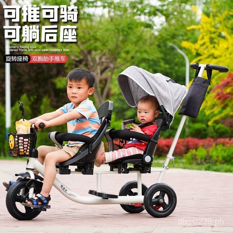 Pushable Stroller for Toddlers, Large Size, Reclining, Double Rider ...