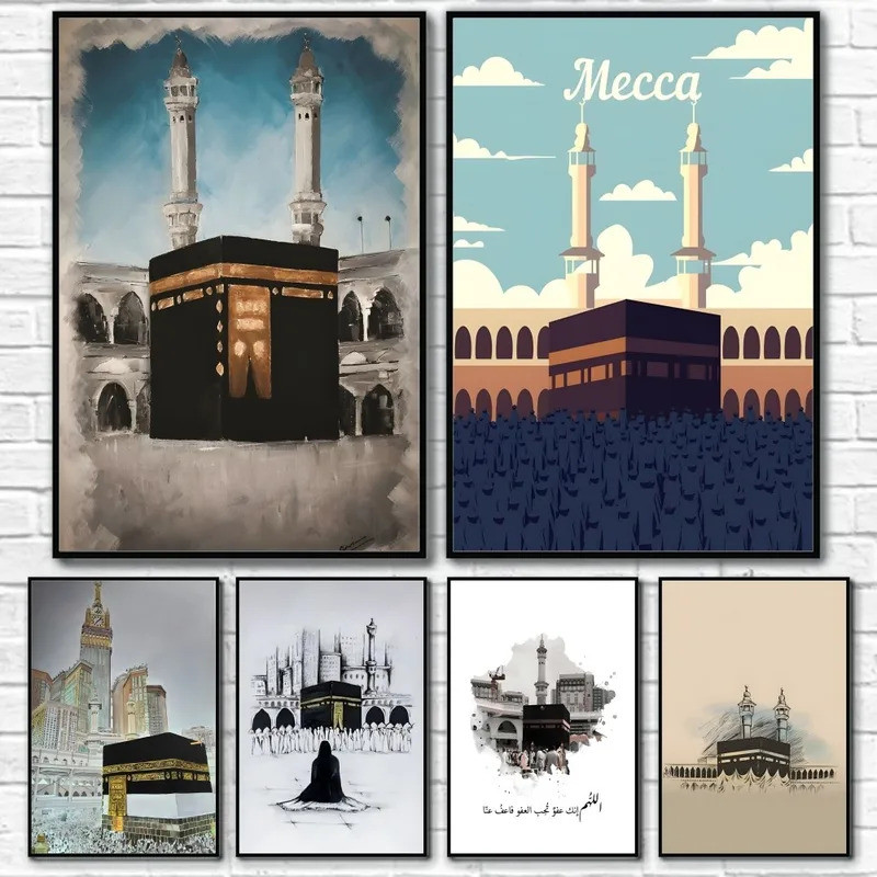 Mecca Attractions Vintage Poster Prints Living Room Wall Decoration ...