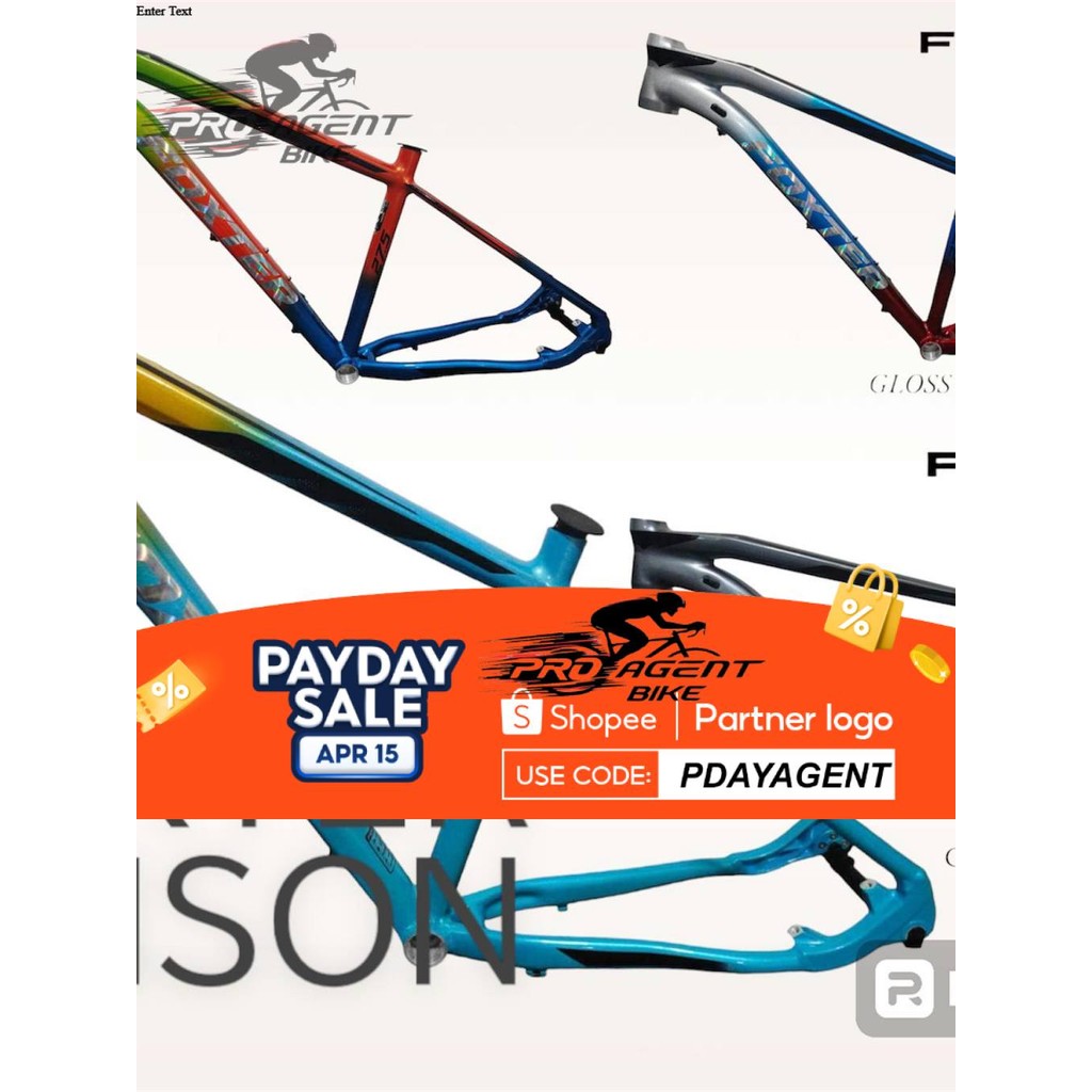 PRO AGENT FOXTER VINSON FRAME 27.5 and 29R TAPERED ALLOY | Shopee ...