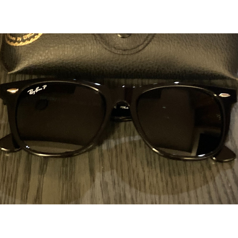 Ray Ban RB2140 Black Classic Wayfarer 54mm Unisex Polarized Sunglasses ...