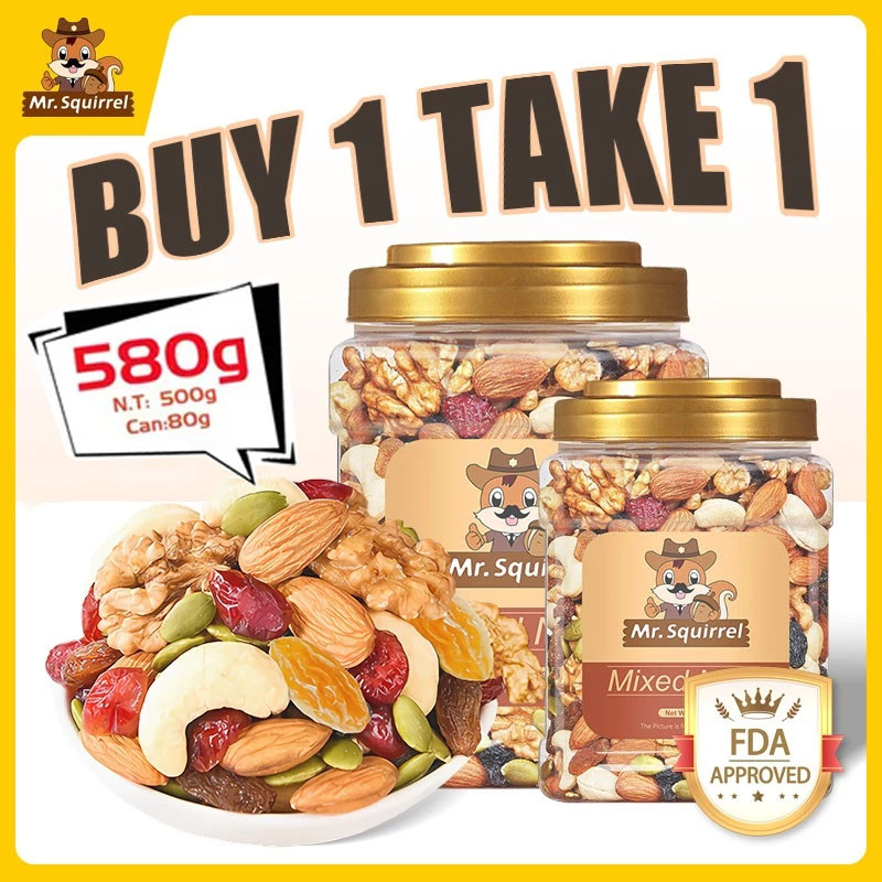 【Buy 1 Get 1】500g Mixed Nuts Trail Mix Daily mixed nuts Dry Fruit Snack ...