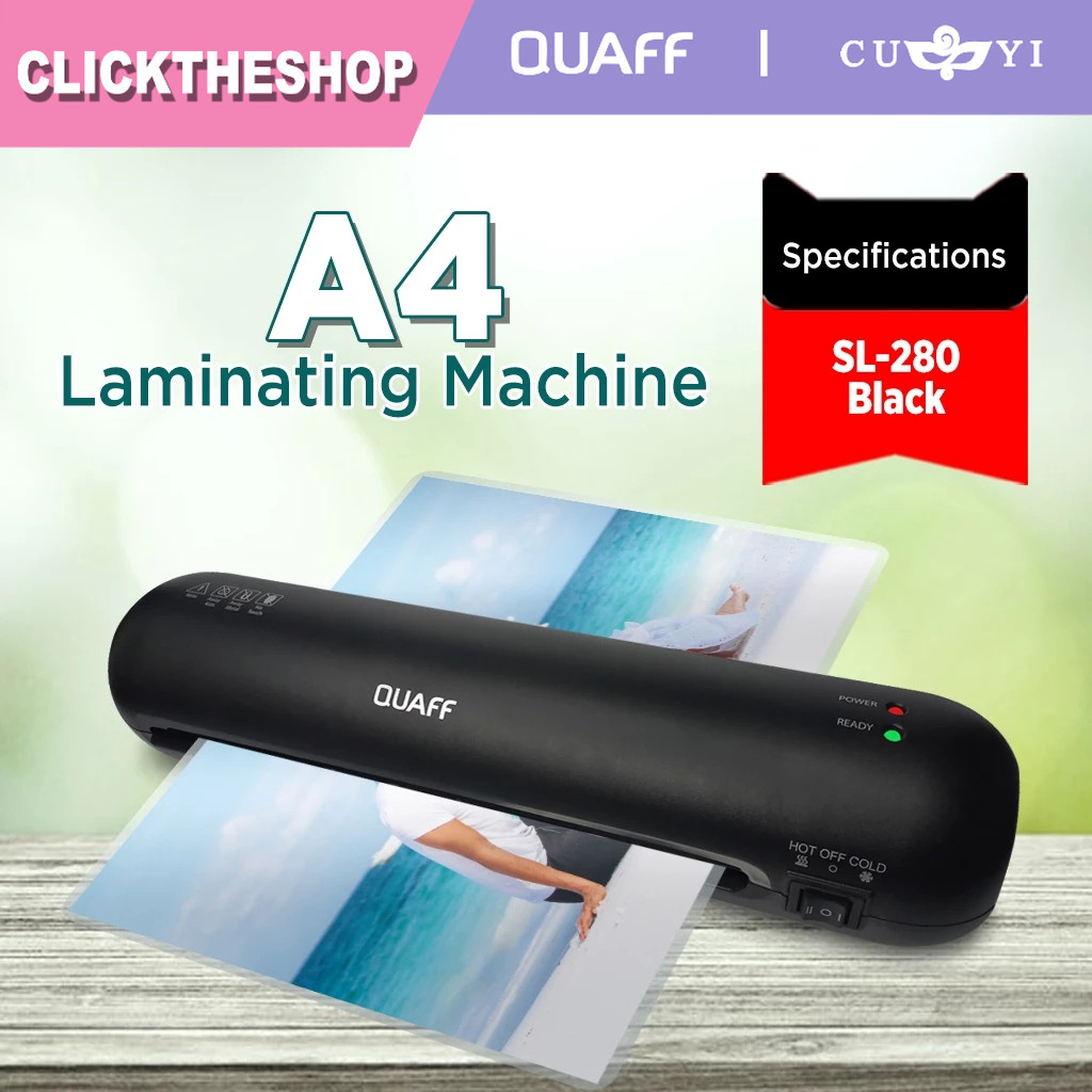 Quaff SL280 Laminator A4 Size Hot and Cold Laminating Machine Free 5pcs ...