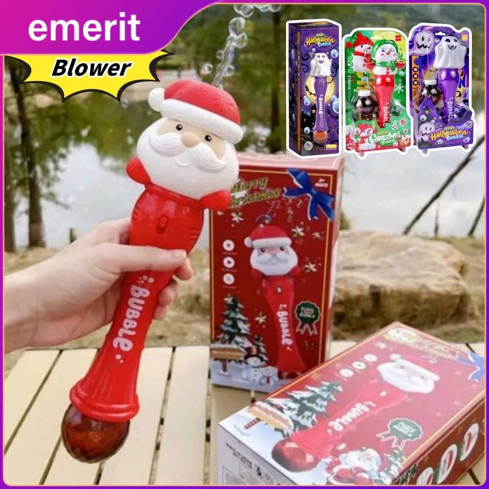 Christmas Electric Bubble Wand With Light And Sound Cute Santa Claus ...