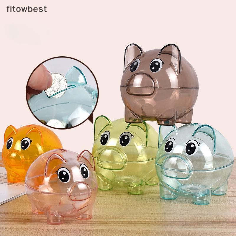 Fbph Openable Saving Box Clear Lovely Bank Coin Money Cash Kid Plastic ...