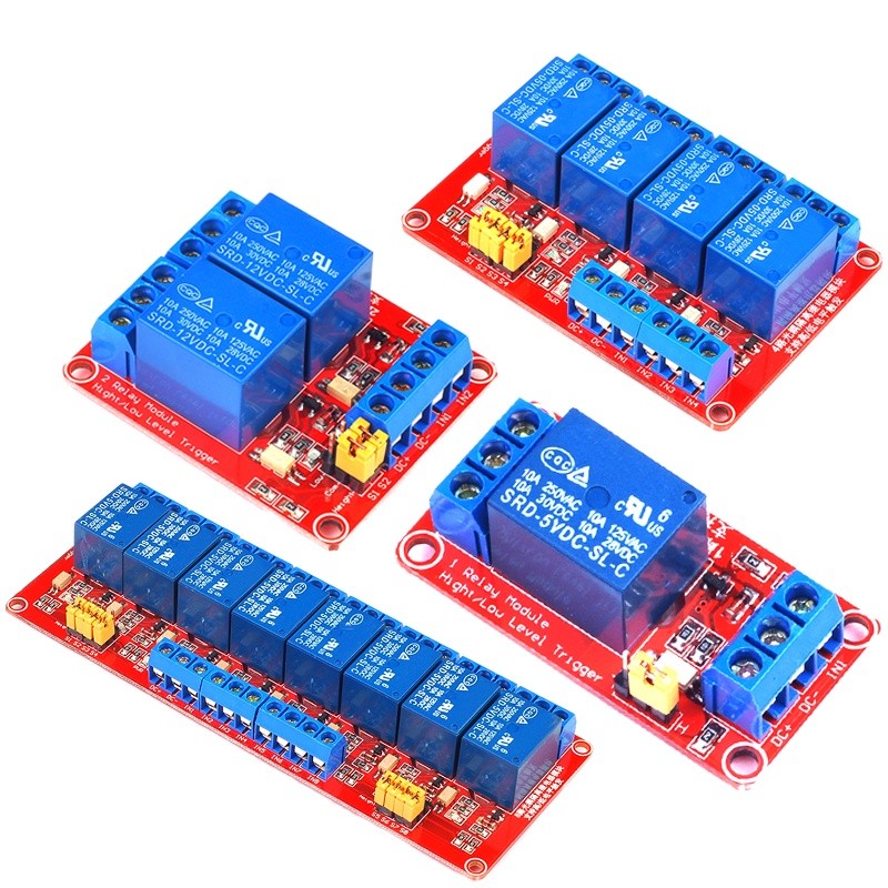 ︿1/2/4/8-way electromagnetic relay module high and low level trigger ...