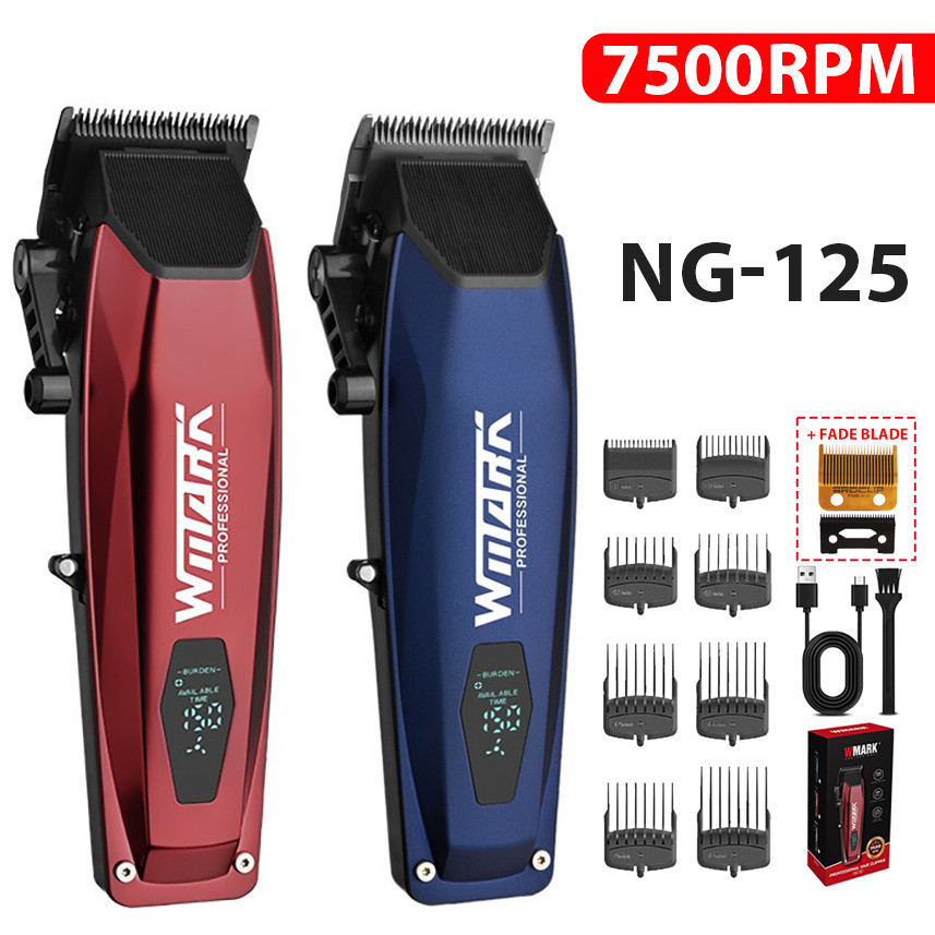 WMARK NG-125 Professional Men's Electric Cordless Gradient Hair Clipper ...