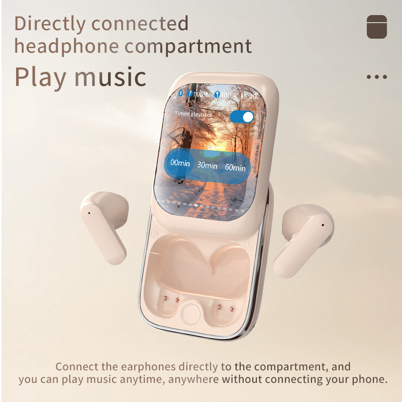 Slide-Out Bluetooth Earphone Touch HD Large Screen Wireless Earphone ...