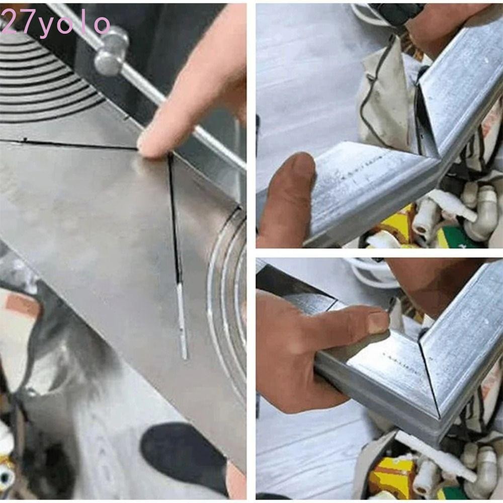 YOLO Square Tube Folding Ruler, Stainless Steel Multifunction Four ...