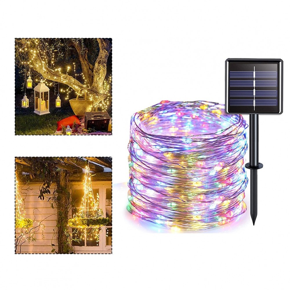 【CHAMER】Customizable Solar Copper Wire String Lights for Indoor and ...