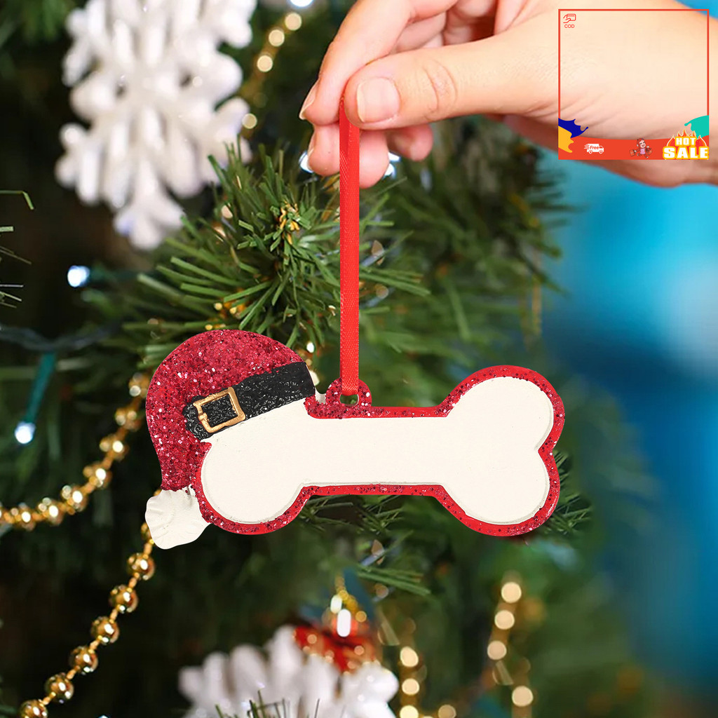 YF-Christmas Bone Pendant DIY Decoration Bone with Christmas Hat ...