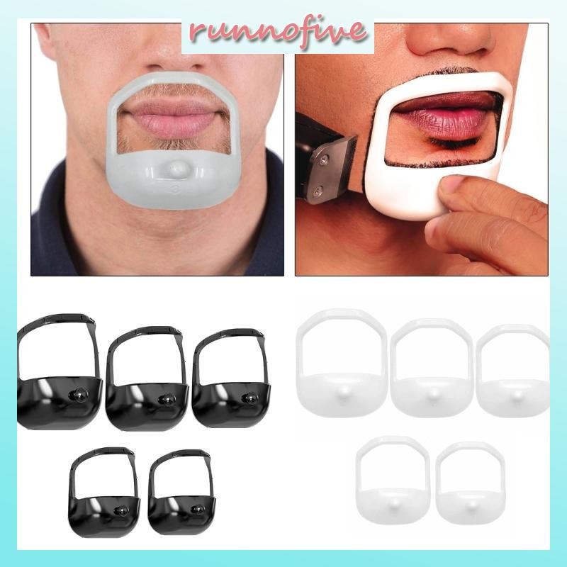 cozy 5 Pcs Set Goatee Shaving Template with 5 Different Sizes for Men Beard Guide Shaper Beard ...